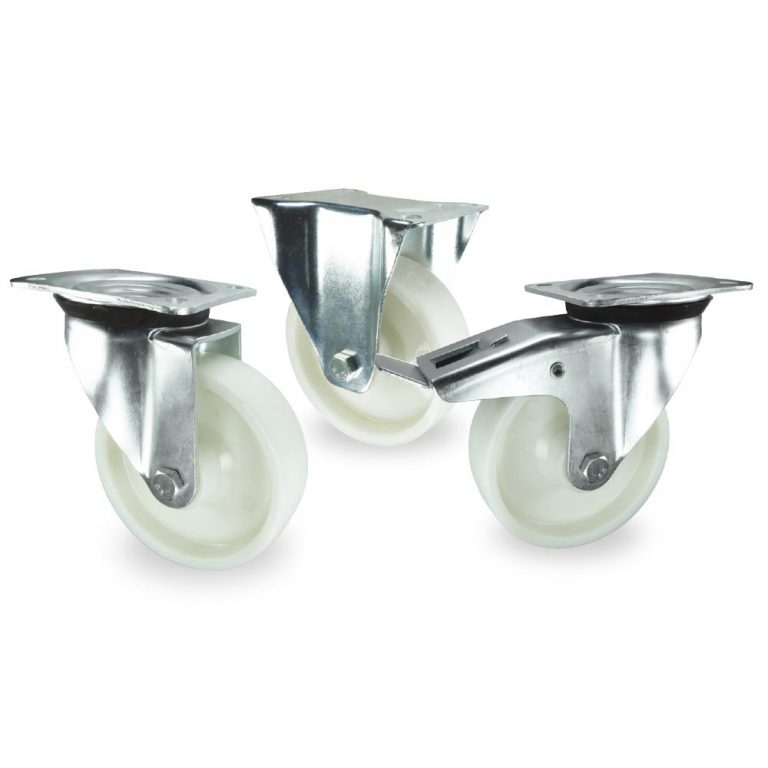 F23. Heavy Duty Castors. Plate Fix. 100mm, 125mm, 150mm, 200mm dia ...