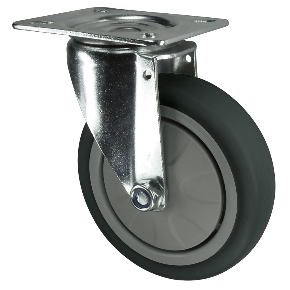 A01. Light Duty Castors. Plate Fix. Polypropylene or Rubber Tyre Wheel ...