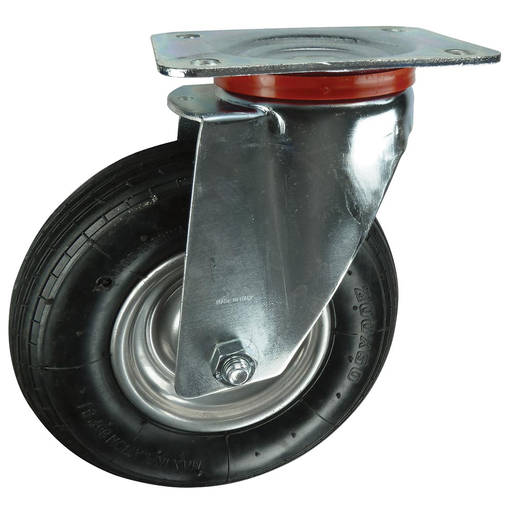 H41. Pneumatic Tyre & Puncture-proof Wheel Castors - Plastic Centre ...
