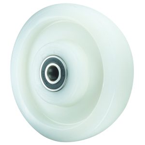 W70. White Nylon Wheels. 75mm, 100mm, 125mm, 150mm, 200mm, 250mm dia ...