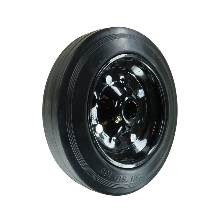 W75. Rubber Tyre Wheels, Steel Centre. Large dia. 200mm, 250mm, 285mm ...